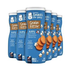 gerber baby snacks puffs, sweet potato, 1.48 ounce (pack of 6)