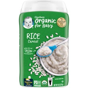 gerber, organic rice cereal, 8 oz