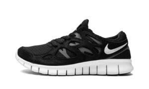 nike women’s free run 2, black/white/dark grey, 9