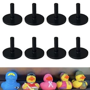 TEYOUYI 8pcs Duck Plug - Rubber Duck Mount,Flock Locker Rubber Duck Holder for Jeep Dash and Fixed Display,Gift for Jeep Lover,Black（Excluding Rubber Duck）