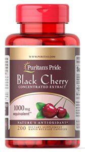 puritans pride black cherry 1000 mg capsules, 200 count