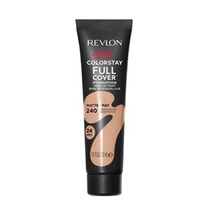 Liquid Foundation by Revlon, ColorStay Face Makeup for Normal and Dry Skin, Longwear Full Coverage with Matte Finish, Oil Free, 240 Medium Beige, 1.0 Oz