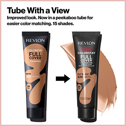 Liquid Foundation by Revlon, ColorStay Face Makeup for Normal and Dry Skin, Longwear Full Coverage with Matte Finish, Oil Free, 240 Medium Beige, 1.0 Oz