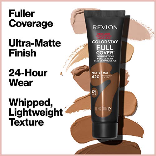 Liquid Foundation by Revlon, ColorStay Face Makeup for Normal and Dry Skin, Longwear Full Coverage with Matte Finish, Oil Free, 240 Medium Beige, 1.0 Oz