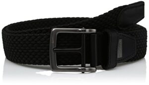 nike men’s g-flex woven stretch golf belt, jet black, 36