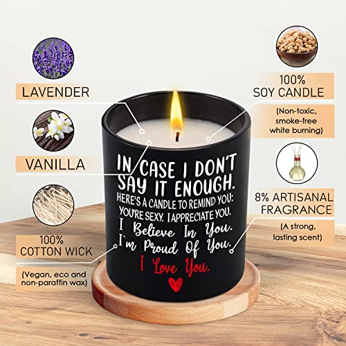 Birthday Gifts for Him and Her, Romantic Gifts for Wife, Girlfriend, Couples Gifts Ideas for Boyfriend, Husband, Vanilla, Lavender Scented Candle 10oz