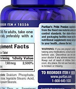 Puritans Pride Biotin 7500 mcg, Healthy Hair Support, 100 Count, 100 Count (Pack of 1)