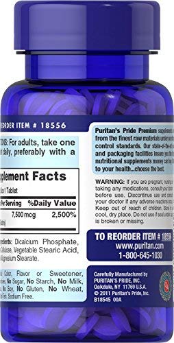 Puritans Pride Biotin 7500 mcg, Healthy Hair Support, 100 Count, 100 Count (Pack of 1)