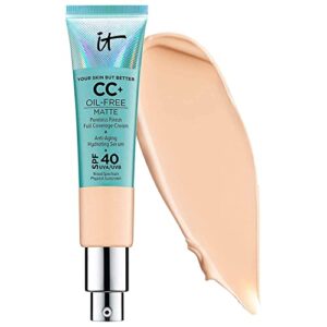 your skin but better cc cream oil-free matte with spf 40 – light medium