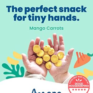 Amara Smoothie Melts - Mango Carrot - Baby Snacks Made With Fruits and Vegetables - Healthy Toddler Snacks For Your Kids Lunch Box - Organic Plant Based Yogurt Melts - 6 Resealable Bags