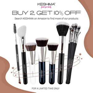 Flat Top Kabuki Foundation Brush By KESHIMA - Premium Makeup Brush for Liquid, Cream, and Powder - Buffing, Blending, Flawless Face Brush