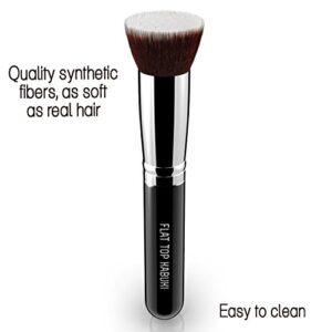 Flat Top Kabuki Foundation Brush By KESHIMA - Premium Makeup Brush for Liquid, Cream, and Powder - Buffing, Blending, Flawless Face Brush