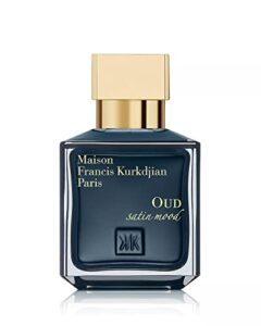 maison francis kurkdjian oud satin mood eau de parfum spray, vanilla scented amber accord, 2.4 fl oz