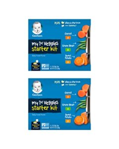 gerber my 1st veggies starter kit, carrot, green bean & sweet potato puree, 2 ounce – 6 count (pack of 2)