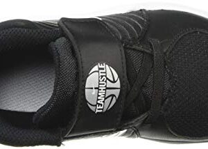 Nike Baby Team Hustle D 9 (TD) Sneaker, Black/Metallic Silver-Wolf Grey, 7C Regular US Toddler