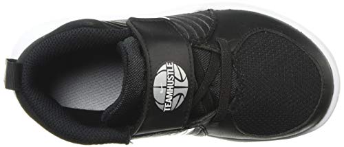 Nike Baby Team Hustle D 9 (TD) Sneaker, Black/Metallic Silver-Wolf Grey, 7C Regular US Toddler