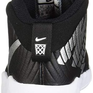 Nike Baby Team Hustle D 9 (TD) Sneaker, Black/Metallic Silver-Wolf Grey, 7C Regular US Toddler