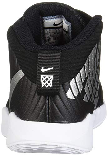 Nike Baby Team Hustle D 9 (TD) Sneaker, Black/Metallic Silver-Wolf Grey, 7C Regular US Toddler