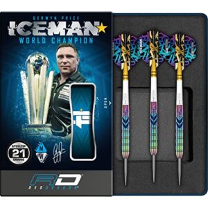 red dragon gerwyn iceman price ionic 23 gram premium tungsten darts set with flights and stems