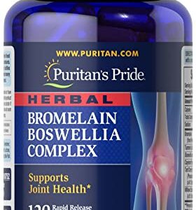 Herbal Joint Soother® Bromelain Boswellia Complex with Turmeric, 120 Capsules, by Puritan's Pride®