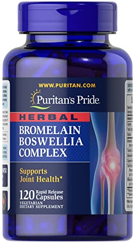 Herbal Joint Soother® Bromelain Boswellia Complex with Turmeric, 120 Capsules, by Puritan's Pride®