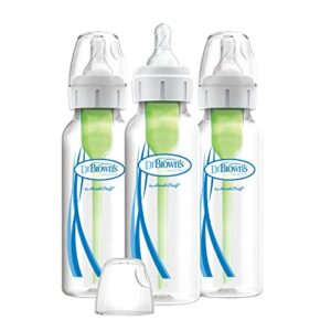 Dr. Brown’s Natural Flow® Anti-Colic Options+™ Narrow Baby Bottles 8 oz/250 mL, with Level 1 Slow Flow Nipple, 6 Pack, 0m+ Woodland Animals Gift Set