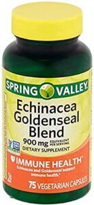 springvalley echinacea goldenseal blend – supports immune health – 900 mg, 75 capsules