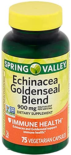 SpringValley Echinacea Goldenseal Blend - Supports Immune Health - 900 mg, 75 Capsules