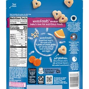 Gerber Snacks for Baby Wonder Foods Superfood Hearts Puffed Multigrain Snack, 2 Flavor Variety Pack, 1.48-Ounce Resealable Pouches (Pack of 4 Pouches)