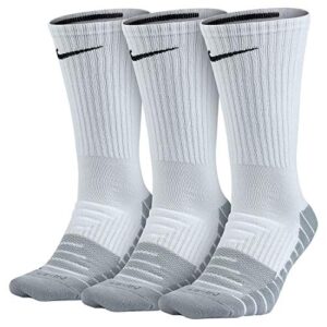 nike unisex everyday max cushion crew training sock (3 pair) (l, 100)