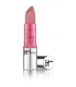 it cosmetics vitality lip flush 4-in-1 reviver lipstick stain, love story – long-wear color + hydration – with shea butter, aloe, jojoba, plum oil & cherry oil – 0.11 oz