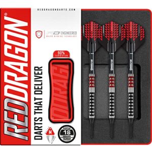 red dragon crossfire 22 gram premium tungsten darts set with flights and stems