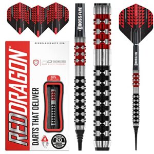 RED DRAGON Crossfire 22 Gram Premium Tungsten Darts Set with Flights and Stems