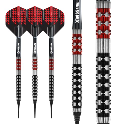 RED DRAGON Crossfire 22 Gram Premium Tungsten Darts Set with Flights and Stems