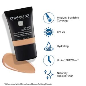 Dermablend Smooth Liquid Foundation with SPF 25, 30N Camel, 1 Fl. Oz.