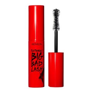 mascara by revlon, so fierce big bad lash eye makeup, volumizing, lasts up to 24 hours, no clump, smudge proof, flake proof, blackest black (760), 0.34 fl oz