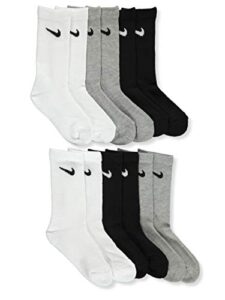 nike unisex kids 6-pack crew socks – multi, 5-7