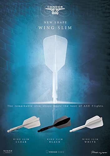 CONDOR AXE WING SLIM L White Condorax Wing Slim Darts Flight Long