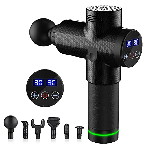 MPDPOW Massage Gun Deep Tissue, Muscle Massage Gun, Upgrade Powerful Portable Percussion Massage Gun for Athletes with Carry Case, Back Massager Gun Handheld for Back Neck Pain, Gifts for Him/Men