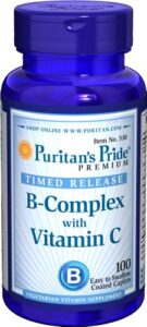 puritan’s pride vitamin b-complex + vitamin c time release-100 caplets