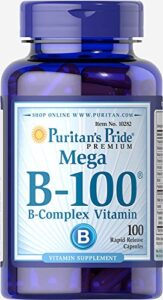 puritans pride vitamin b-100 complex, nervous system support, 100 count (mp_1000003127)