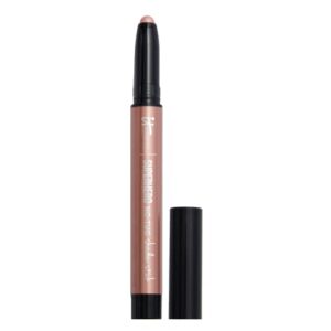 it cosmetics superhero no-tug waterproof eyeshadow stick, silk armor – warm rose gold – longwear, blendable cream eyeshadow with built-in primer – suitable for sensitive eyes – 0.05 oz