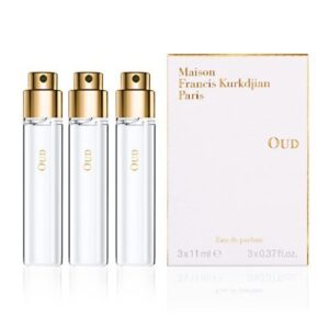 oud by maison francis kurkdjian eau de parfum spray refills 3 x 11ml