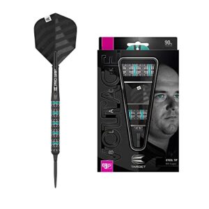 target darts rob cross black edition 23g 90% tungsten swiss point steel tip darts set