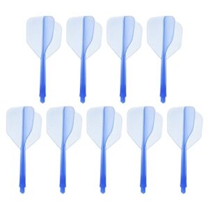 patikil integrated dart shaft & flights, 9 pack durable plastic dart flight set, blue