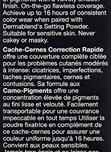 Dermablend Quick Fix Full Coverage Cream Concealer Stick , Fast & Easy Pecision Coverage with all day Hydration, Multi-tasking concealer for Dark Circles, Acne, and Scars