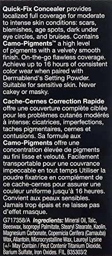 Dermablend Quick Fix Full Coverage Cream Concealer Stick , Fast & Easy Pecision Coverage with all day Hydration, Multi-tasking concealer for Dark Circles, Acne, and Scars