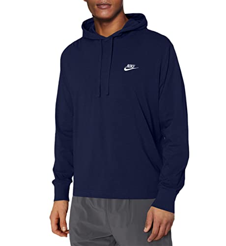 Nike Men's NSW Club Pullover Hoodie Jersey, Midnight Navy/(White), XX-Large