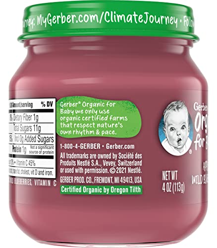 Gerber Organic for Baby 2nd Foods (Apple Wild Blueberry)