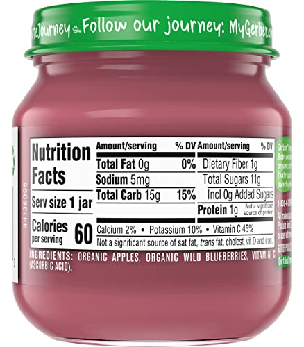 Gerber Organic for Baby 2nd Foods (Apple Wild Blueberry)